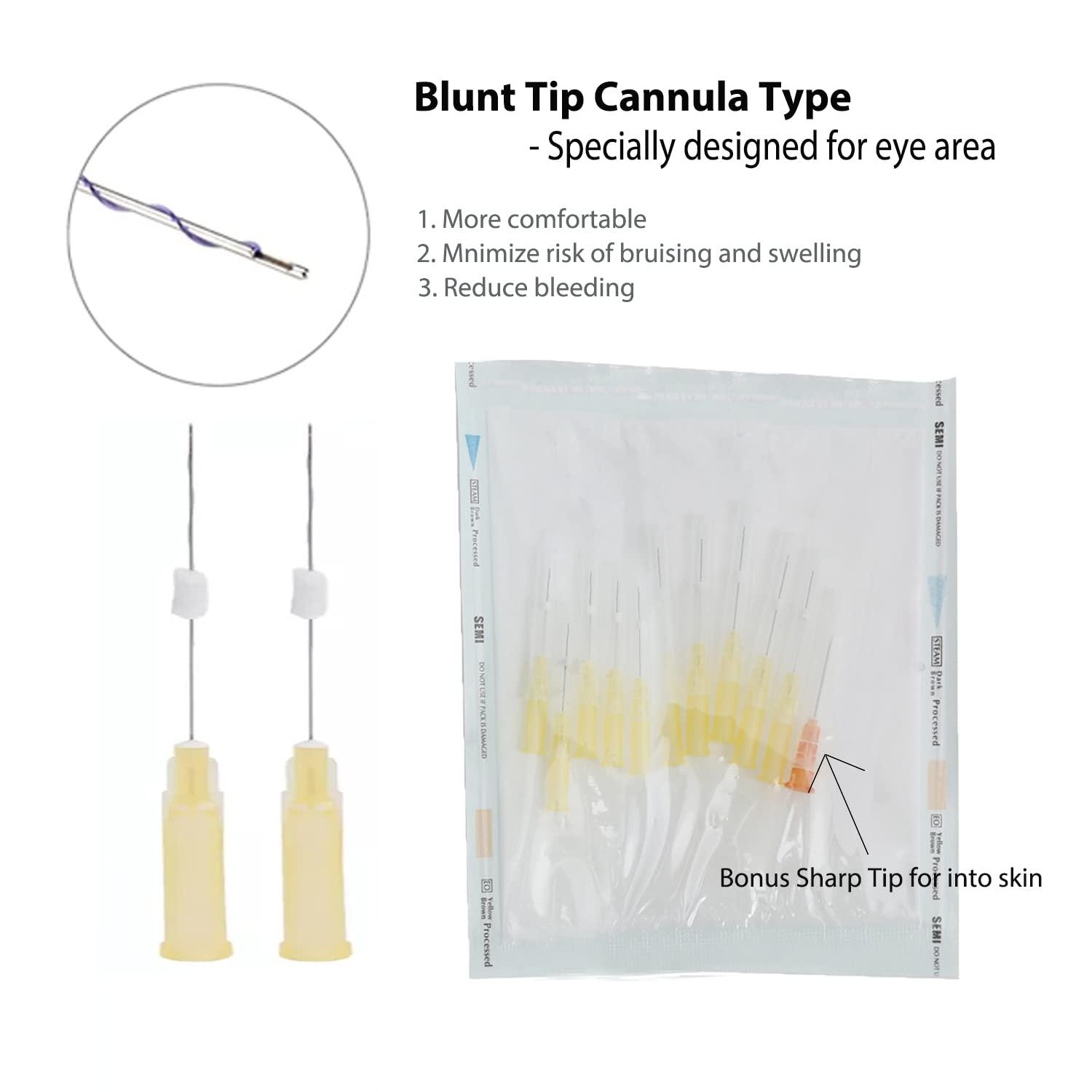 PDO Thread Lift Eye Kit - 40 Pieces 30G 25mm Bullet Blunt Threads for ...