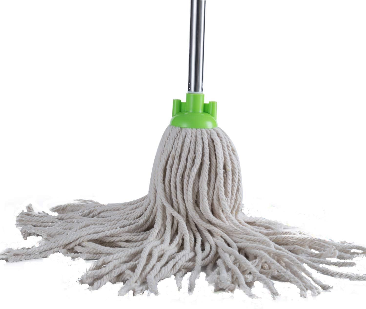 MEIBEI Traditional Cotton Deck Mop with Long Adjustable Handle - 54 ...