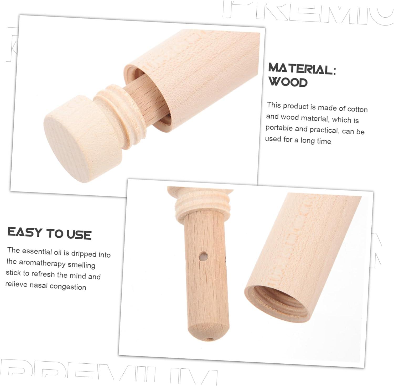 Wooden Incense Sticks Set with Nasal Tube Inhaler - Fragrance Sniffing ...