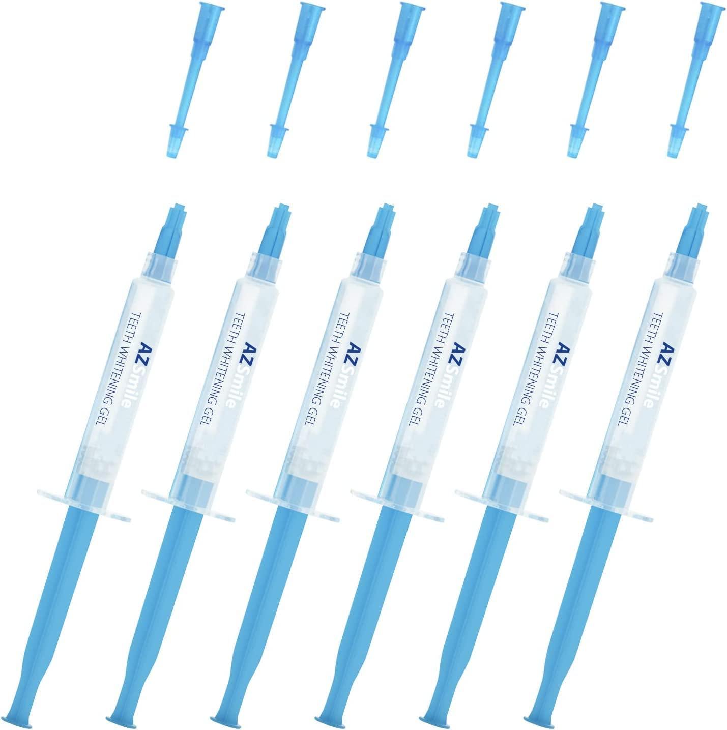 AZ Smile Teeth Whitening Gel Refill - 6 No-Sensitive Syringes, Peroxide ...