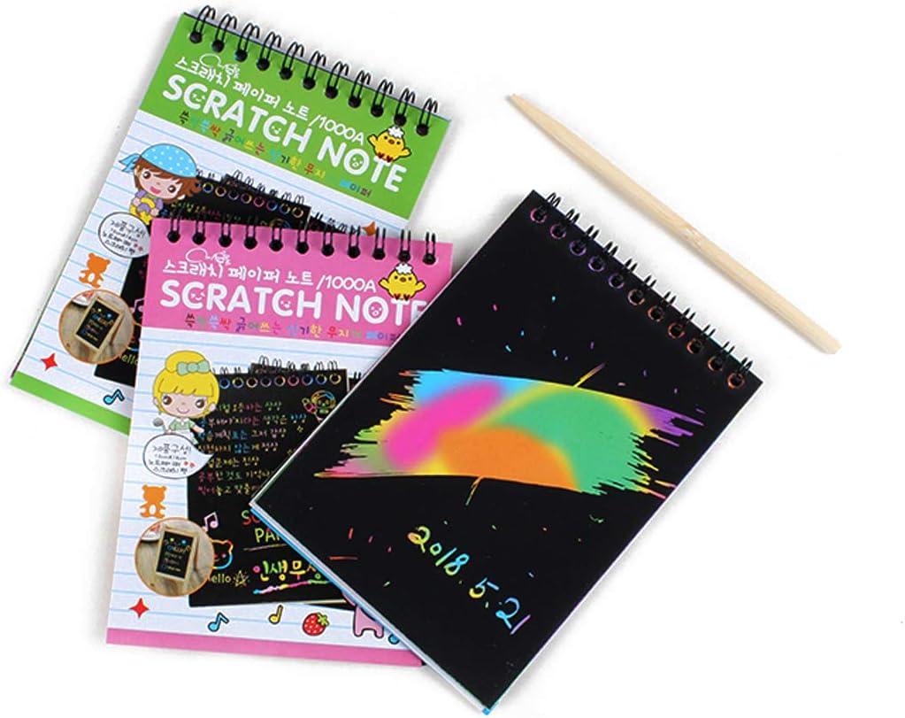 IFfree 16Pack Rainbow Scratch & Sketch Note Pads, Rainbow Scratch Mini ...