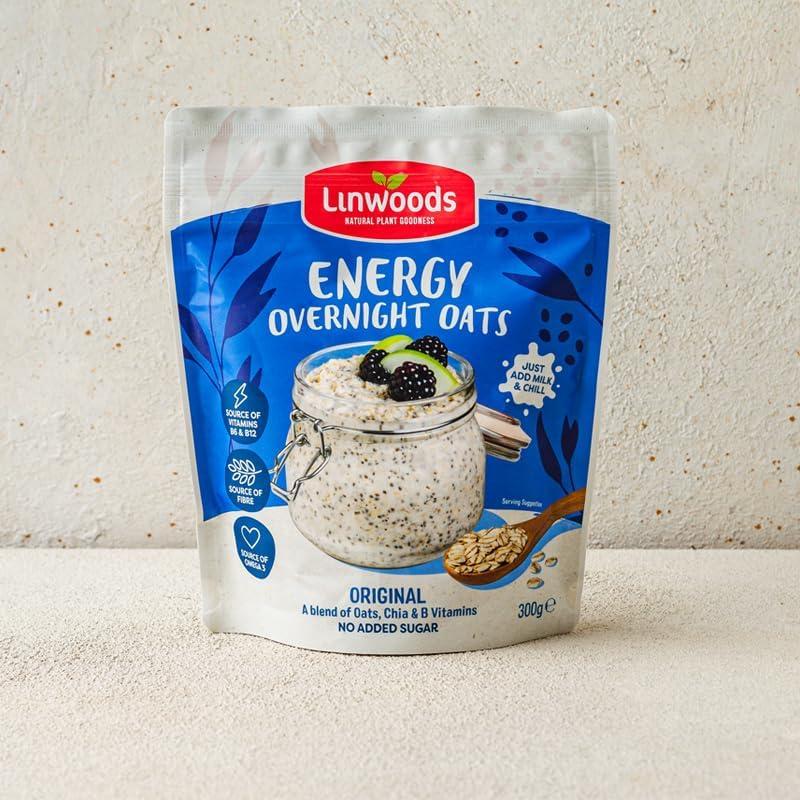 Linwoods Original Energy Overnight Oats | 3x 300g | Protein-Rich ...