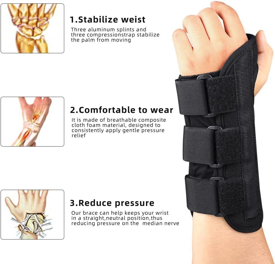 Offtrte Carpal Tunnel Splint - Adjustable Night Wrist Brace for ...