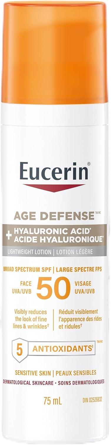 Eucerin Sun Age Defense Face Sunscreen SPF 50 | Facial Sunscreen & Sun ...