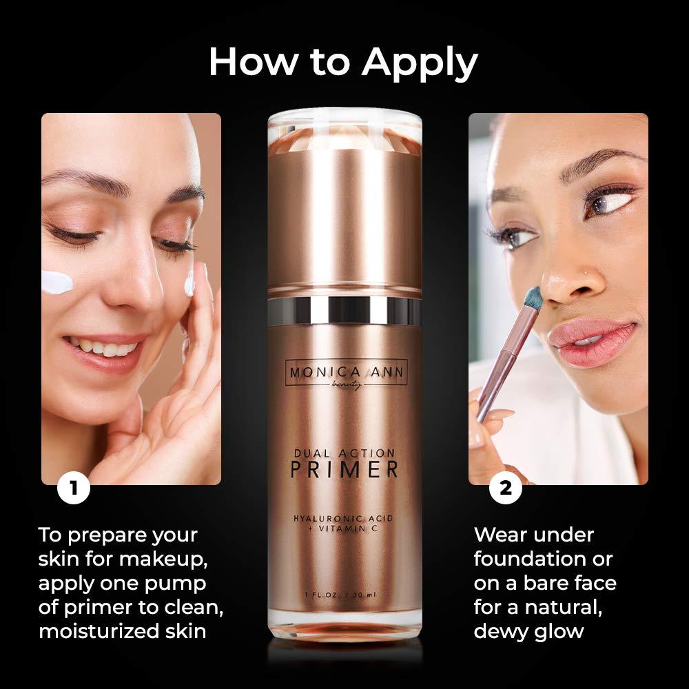 Monica Ann Beauty Dual-Action Face Primer - 30 mL | Hydrating Makeup ...