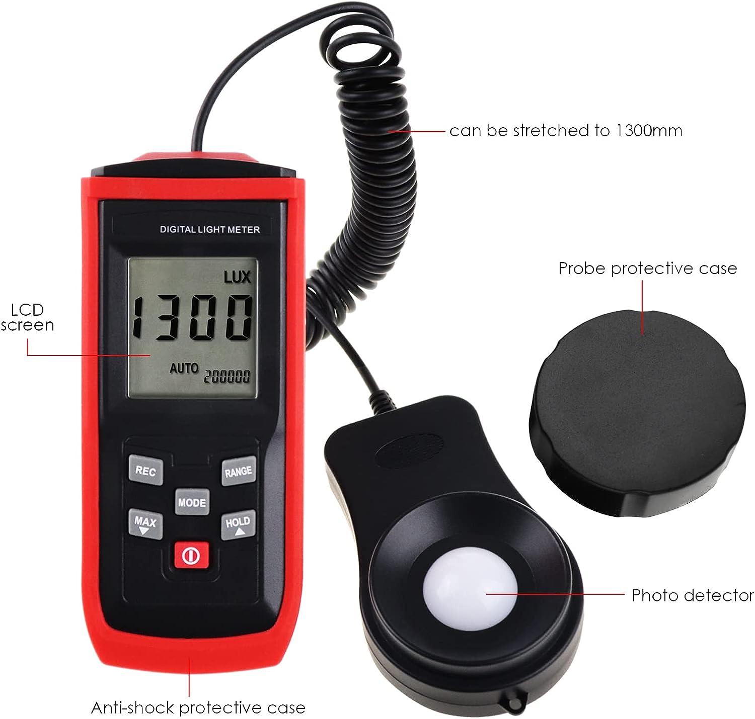 Digital Light Meter Illuminance Lux Meter with Record Function 0200 000 ...
