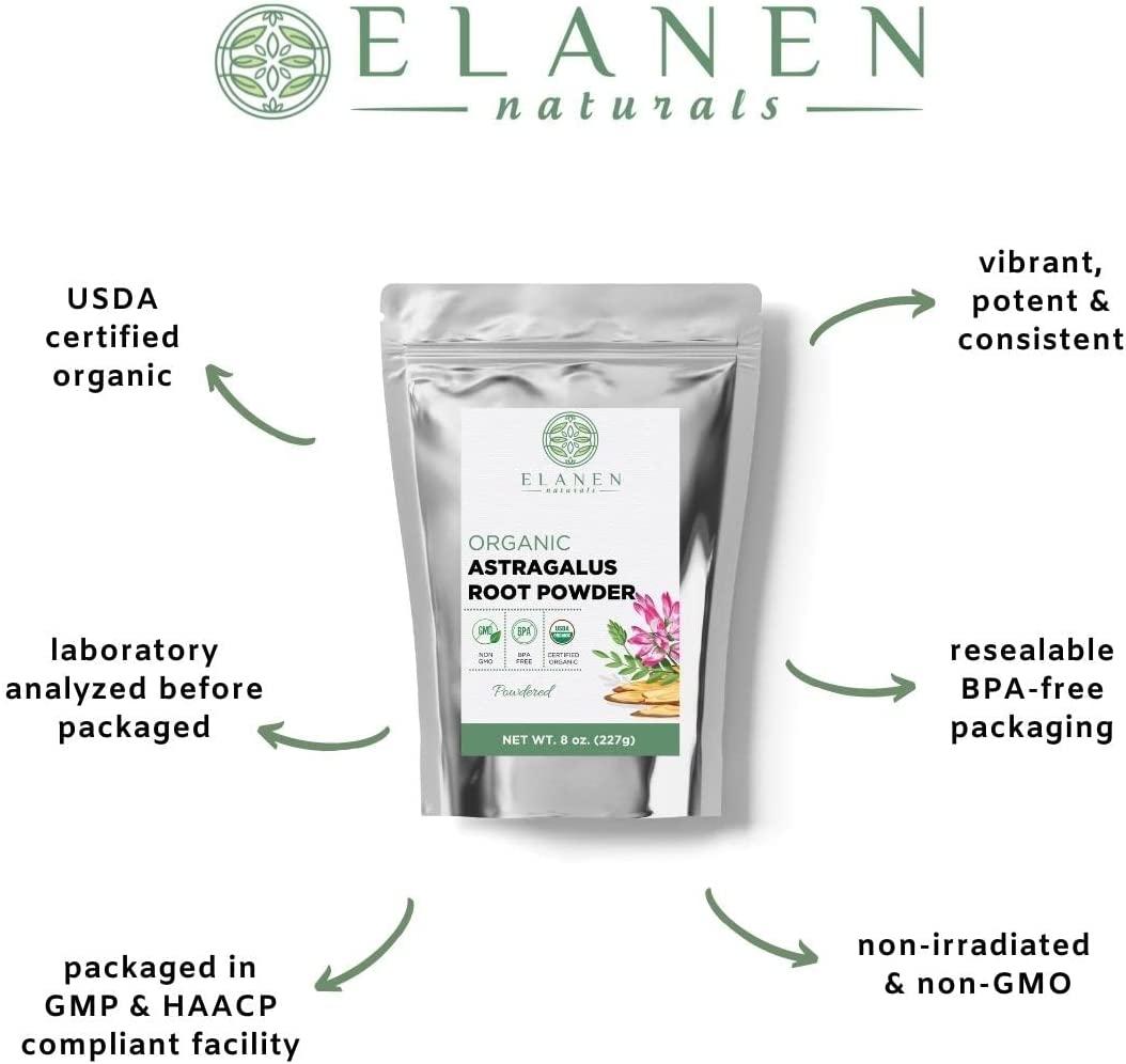 USDA Certified Organic Astragalus Root Powder - 8 oz (227g) | Pure ...