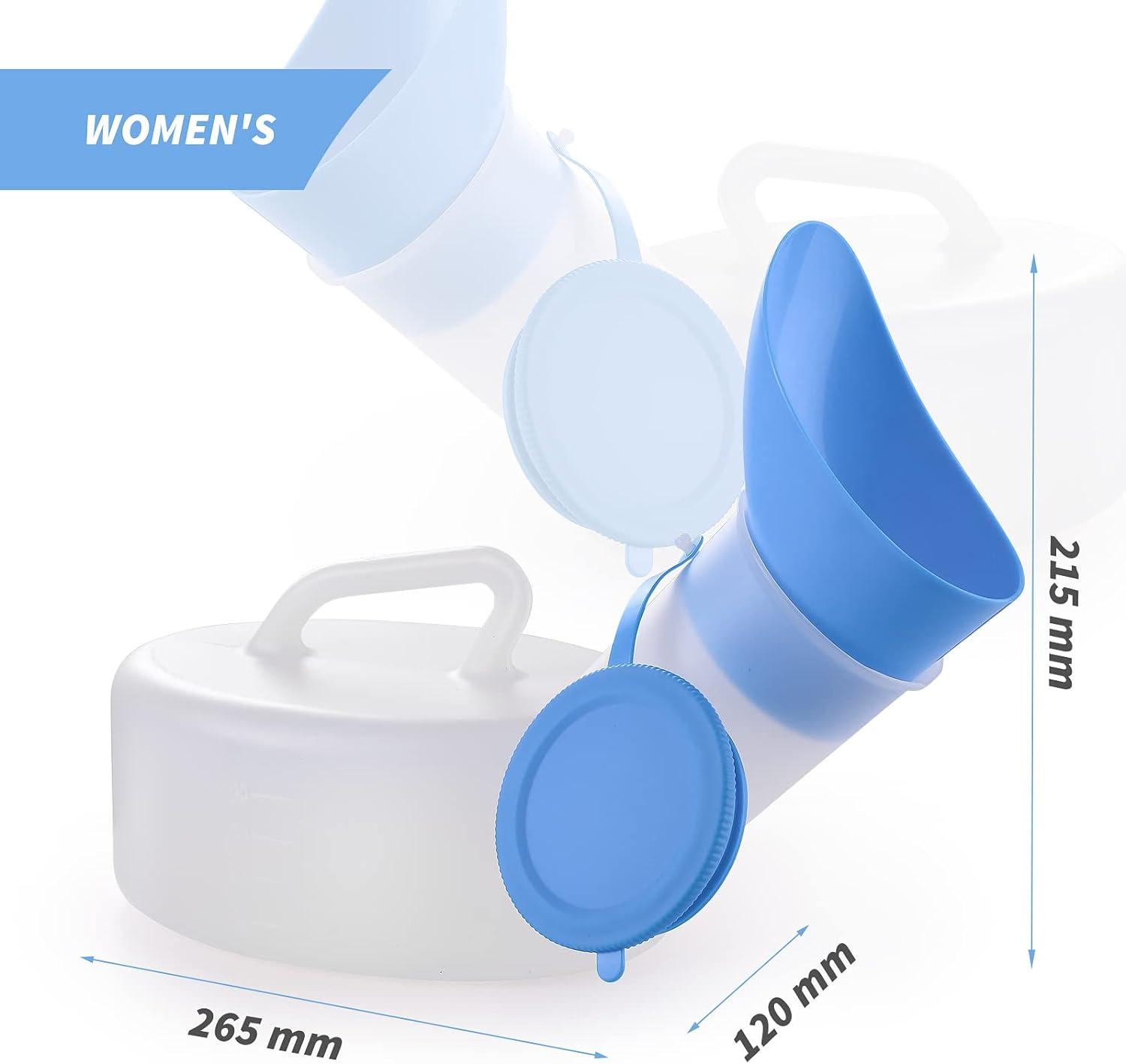 AWOKEN Women's Reusable Urinals (2Pack), 32oz Wide Base, Spill-Proof ...