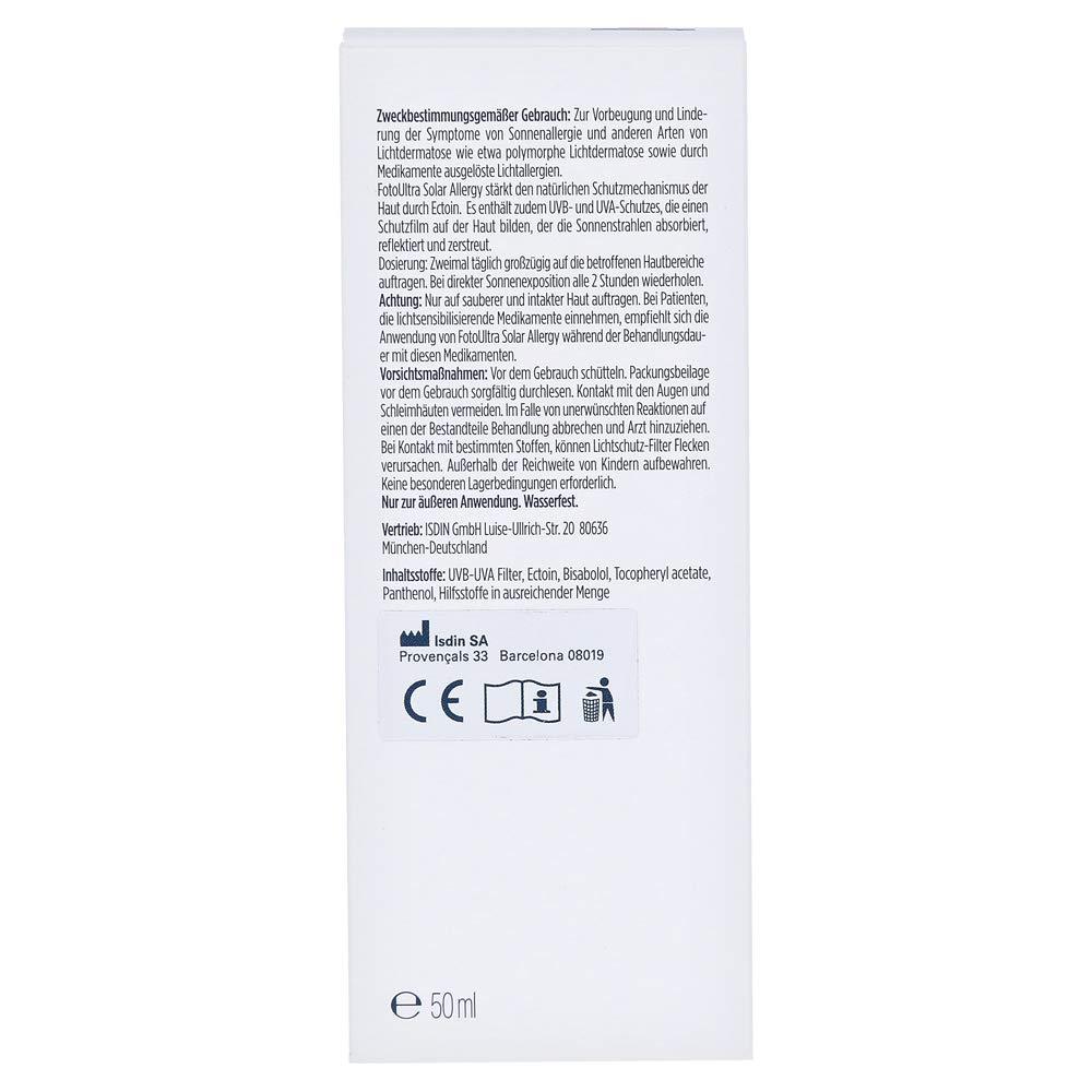 ISDIN FotoUltra Solar Allergy LSF 50+ | 50 ml - Prevents Sun Allergy ...