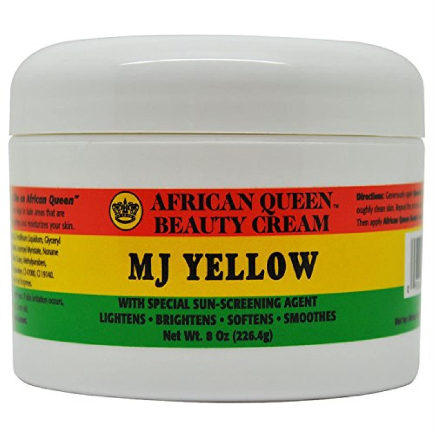 African Queen Beauty Cream Mj Yellow 8oz - Natural Skin Brightening ...