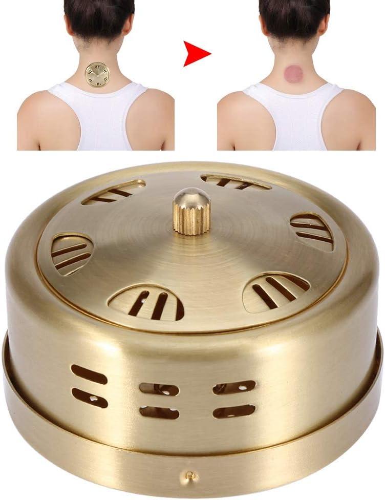 Portable Copper Moxa Box - 6-Hole Chinese Mugwort Heat Pack for Back ...
