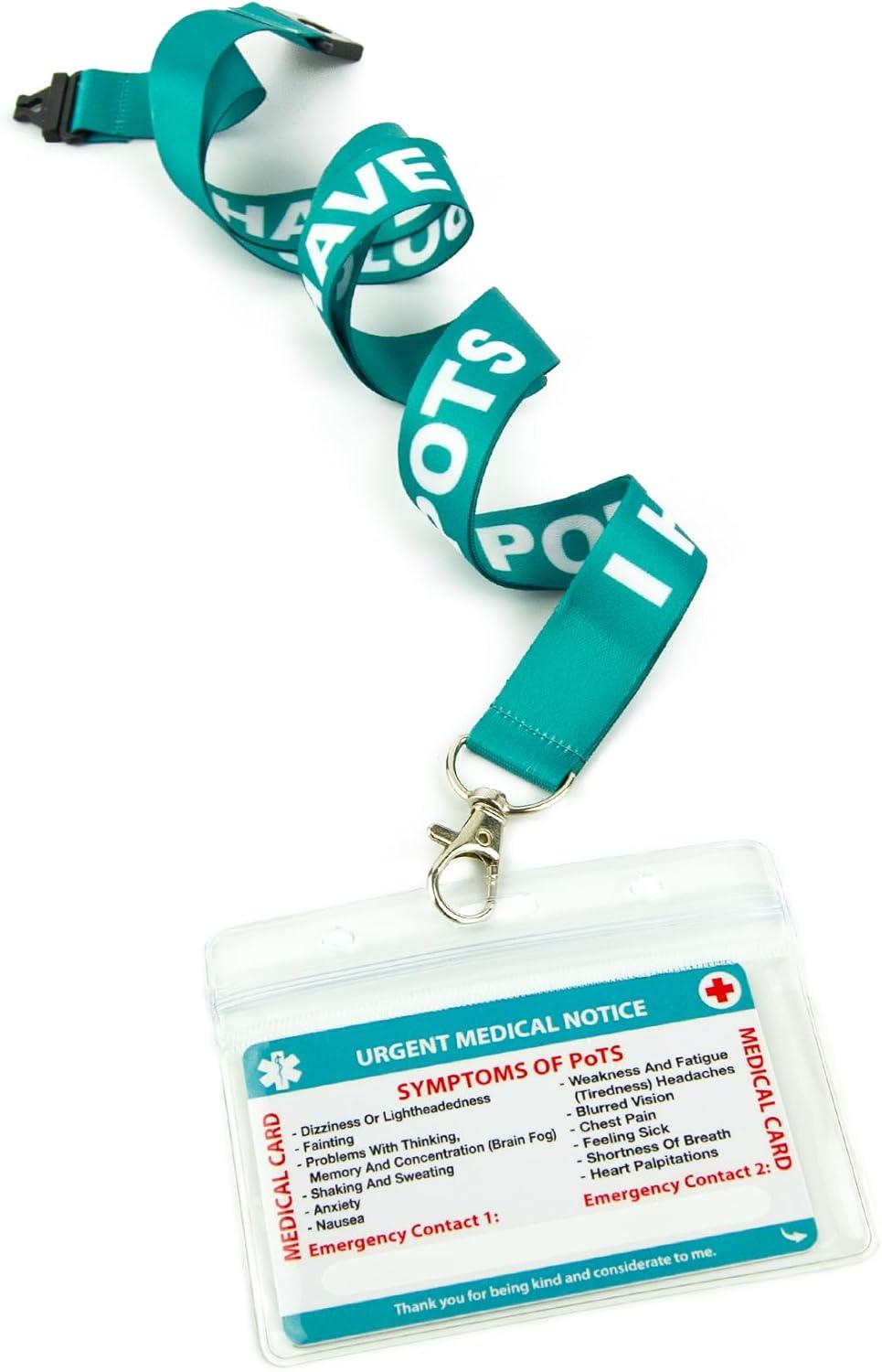 Postural Orthostatic Tachycardia Syndrome (POTS) Medical Card & Lanyard ...