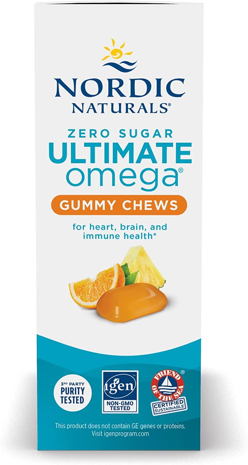 Nordic Naturals Zero Sugar Ultimate Omega Gummy Chews - Tropical Fruit ...