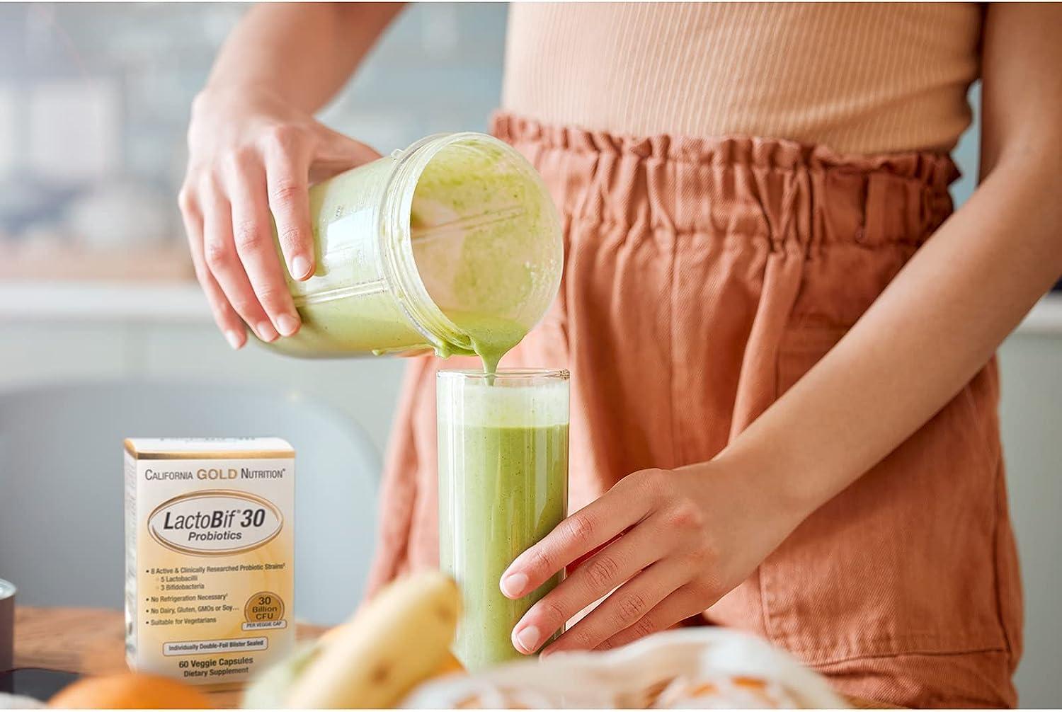 California Gold Nutrition LactoBif Probiotics 30 Billion CFU - 60 ...