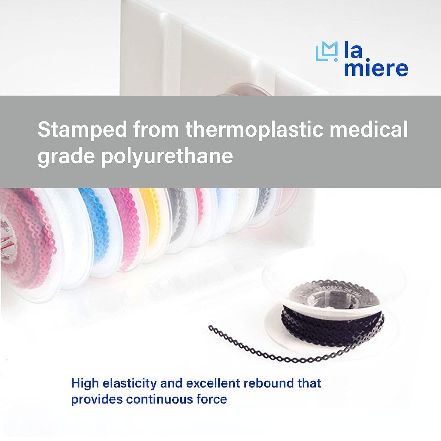 Orthodontic Braces Rubber Chains - 2 Rolls Power Chains in Deep Black ...