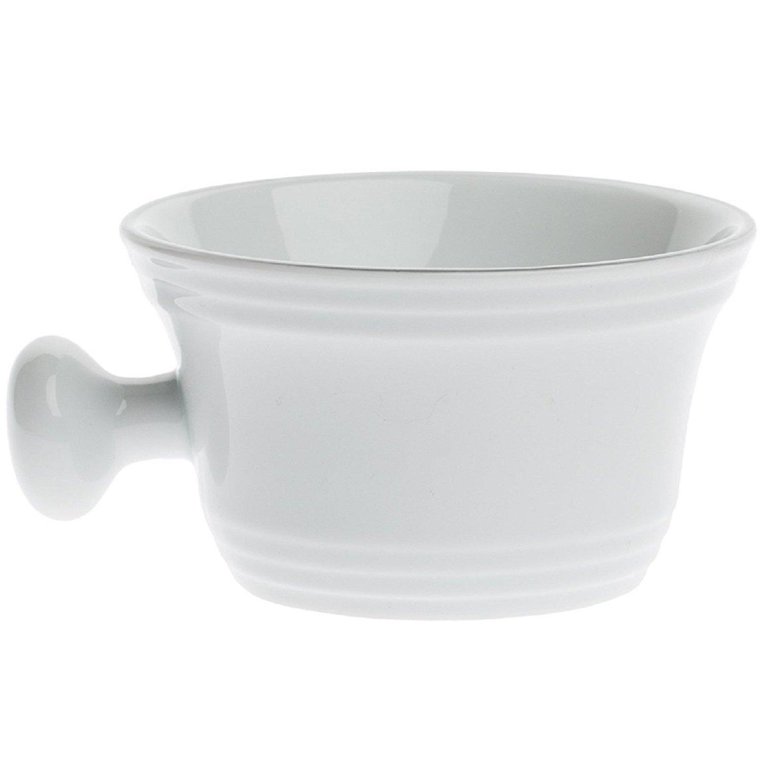 Fendrihan Porcelain Apothecary Shaving Mug - Hand-Painted Grey Rim ...