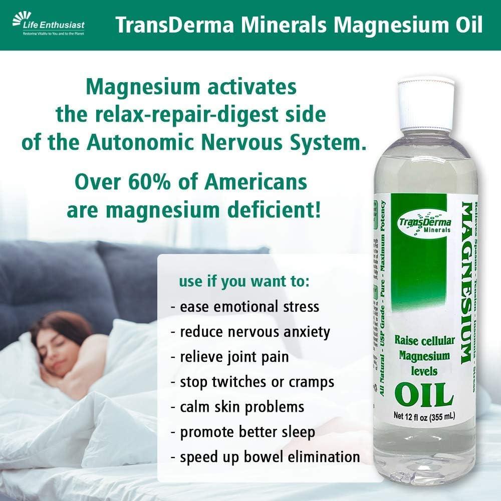 Pure Transdermal Magnesium Oil with Ancient Minerals - Fast Absorbing ...