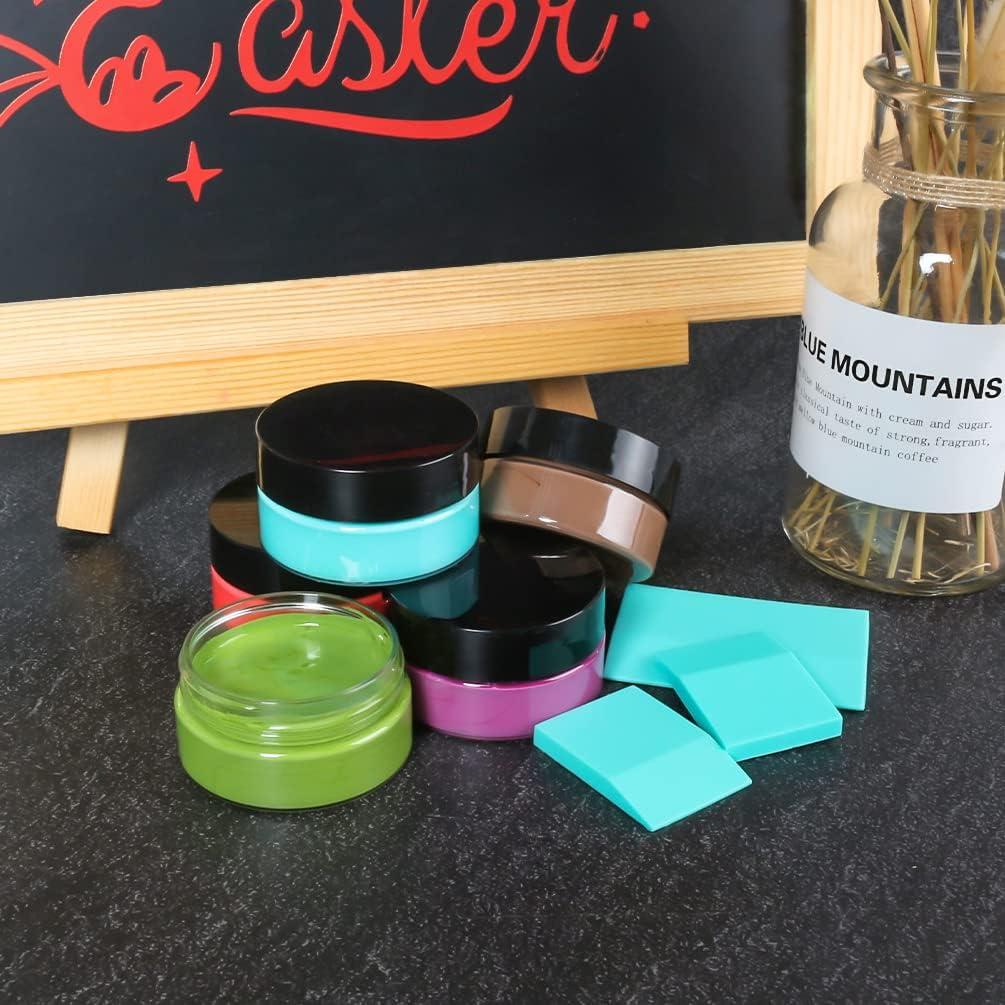 Longan Craft Chalk Paste Paint Set - 14 Jars with 6 Mini Squeegees for ...