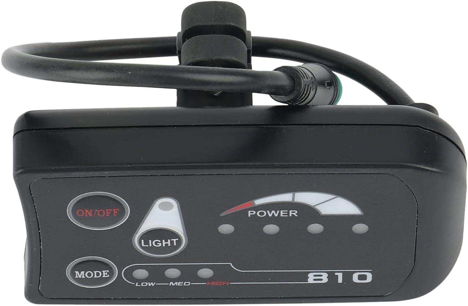 YUPVM LED Display Connector 810 for Electric Bicycle - Waterproof Black