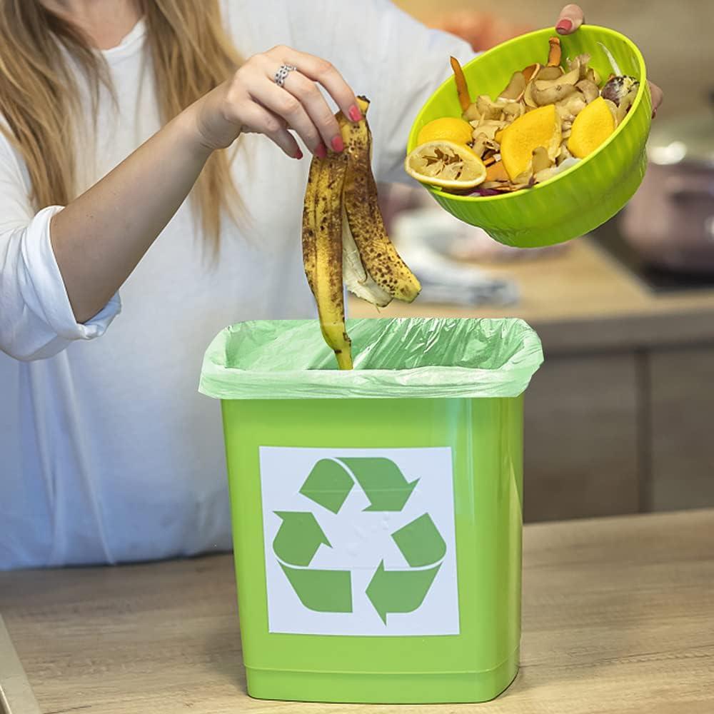 Bio-Bosi 2.6 Gallon Compostable Trash Bags - 100 Count, Extra Thick 0. ...