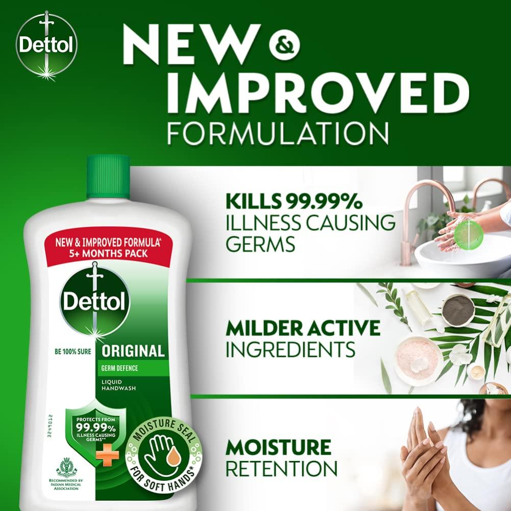 Dettol Original Liquid Soap 900ml Jar - Pack of 2 (30.43 Fl Oz) | Buy ...