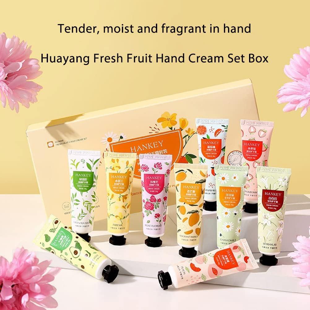 Rustoo 10 Pieces Fruit & Plant Extract Hand Cream Set | Moisturizing ...