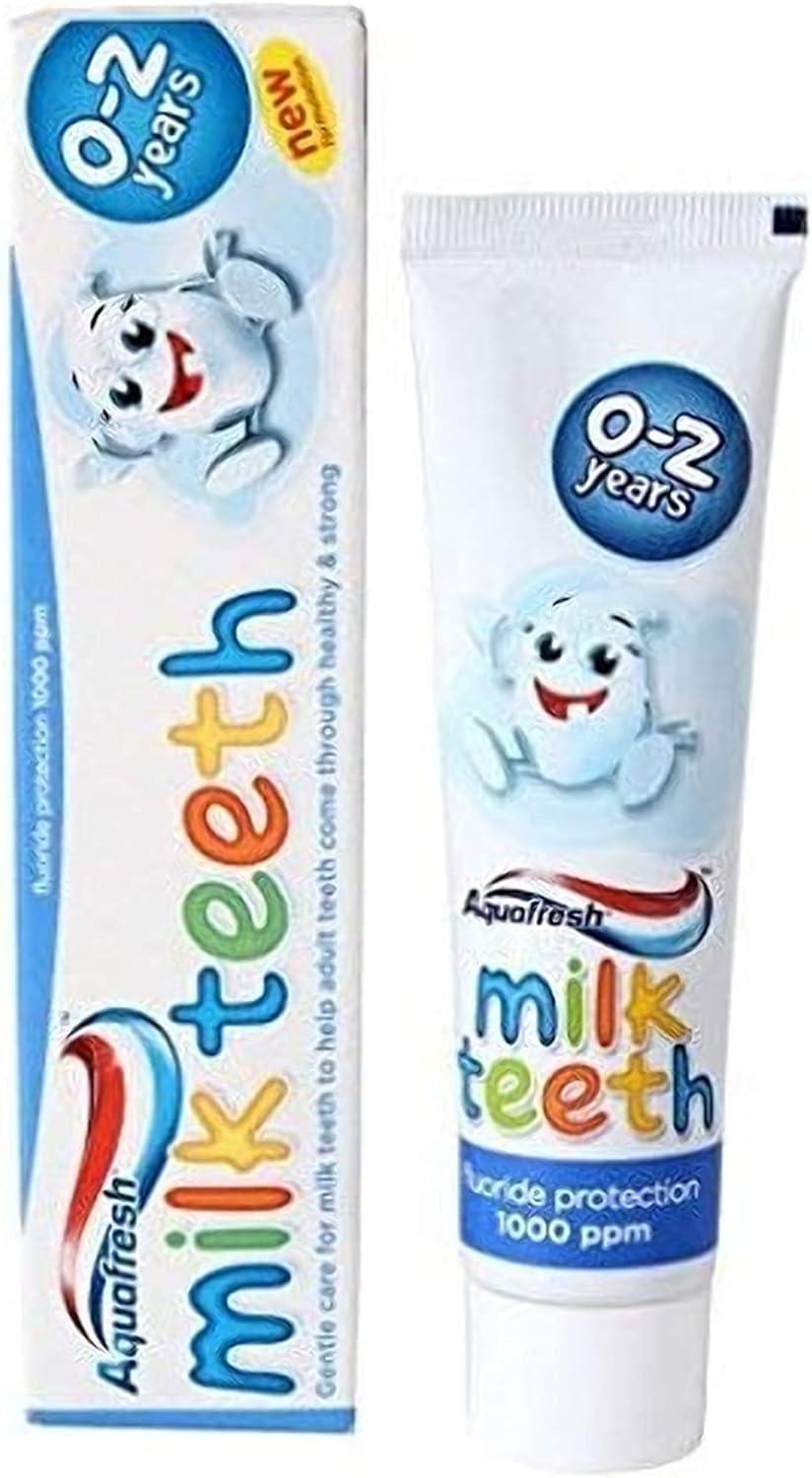 AQUAFRESH Kids Milk Teeth Toothpaste 0-3 Years - 50ml (Pack of 1) Mint ...