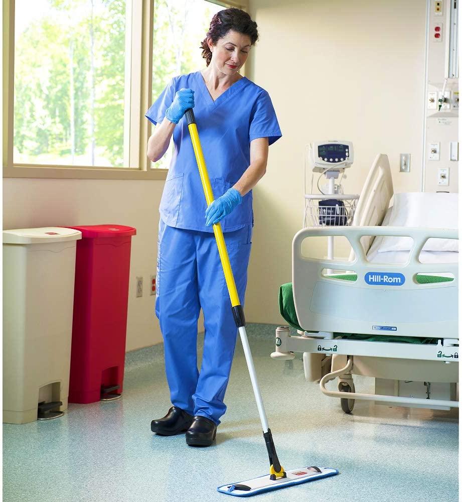 Rubbermaid Commercial 18 Inch Blue Microfiber Damp Room Mop Pad ...
