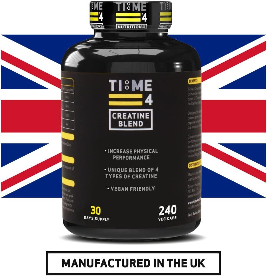 Time 4 Creatine Blend - 240 Capsules | 30 Day Supply | 6000mg Daily ...