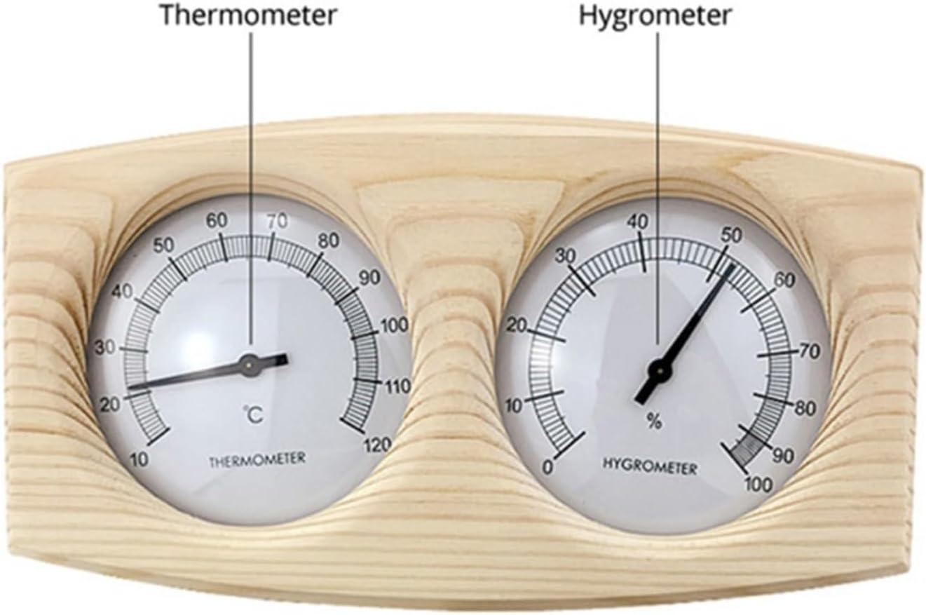 FUBESK 2-in-1 Wooden Sauna Thermometer & Hygrometer | Accurate Wall ...