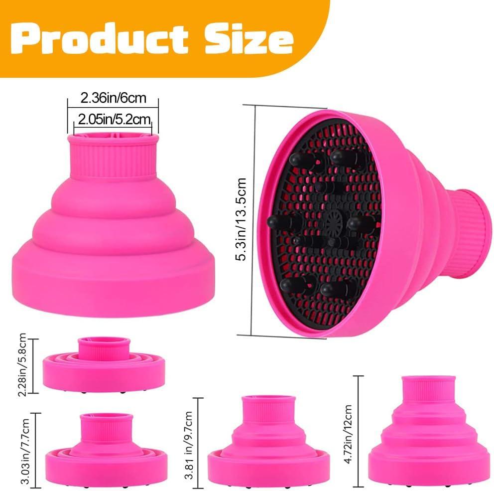 Universal Silicone Hair Dryer Diffuser Attachment - Portable Folding ...
