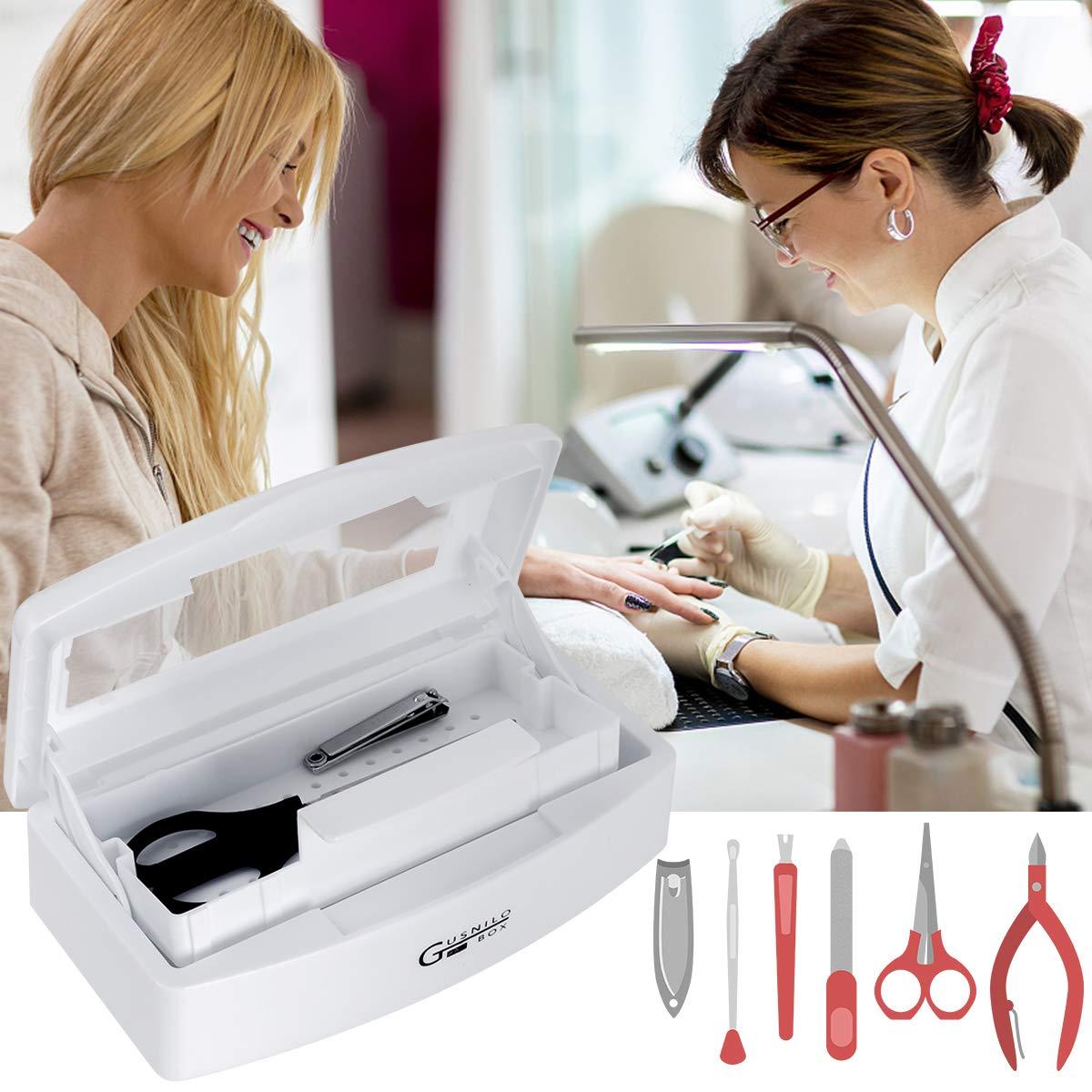 Gusnilo Sanitizing Tray - Nail Tool Sterilizer Box for Salon & Spa ...