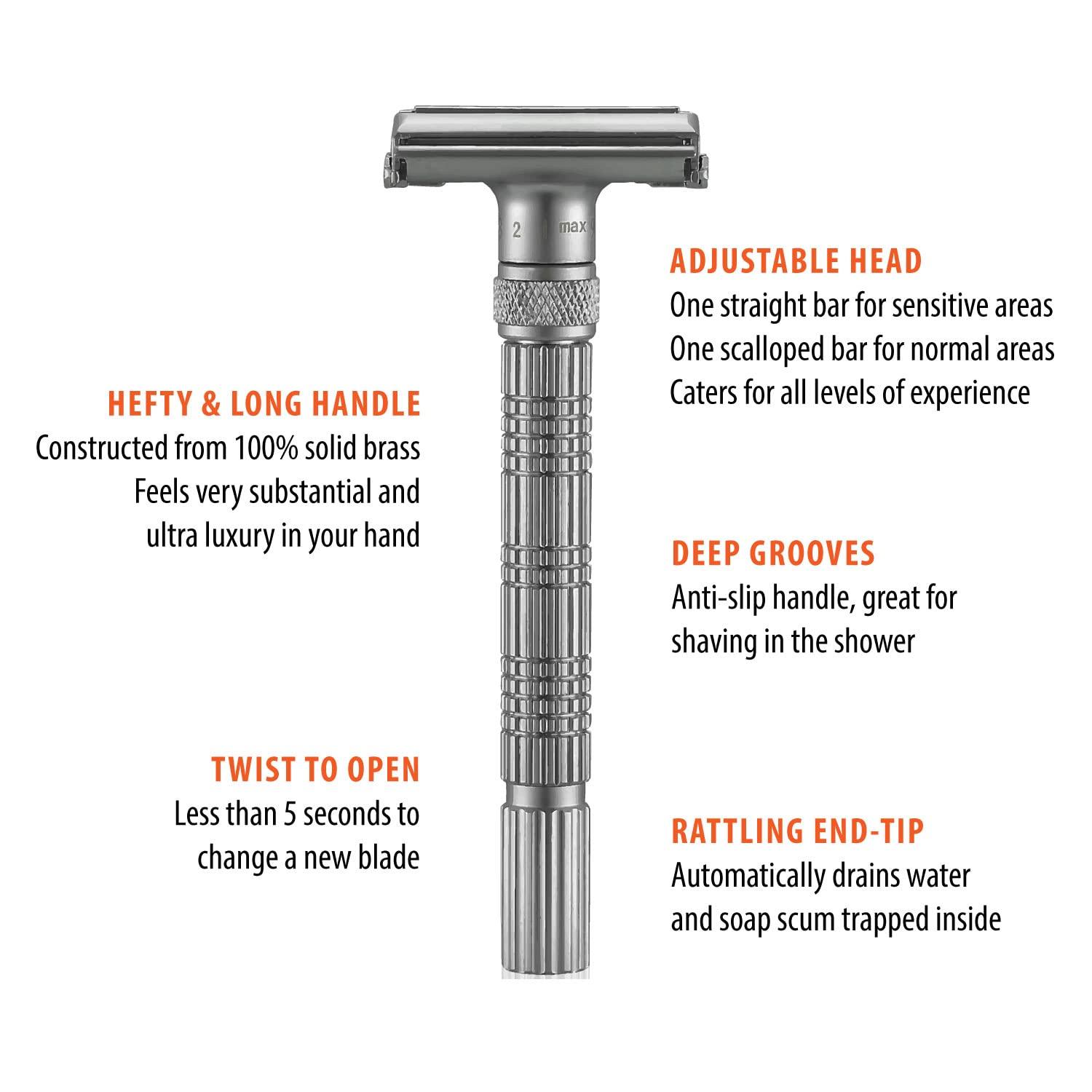 Vikings Blade Adjustable Butterfly Safety Razor - Rusader & Kaiser ...