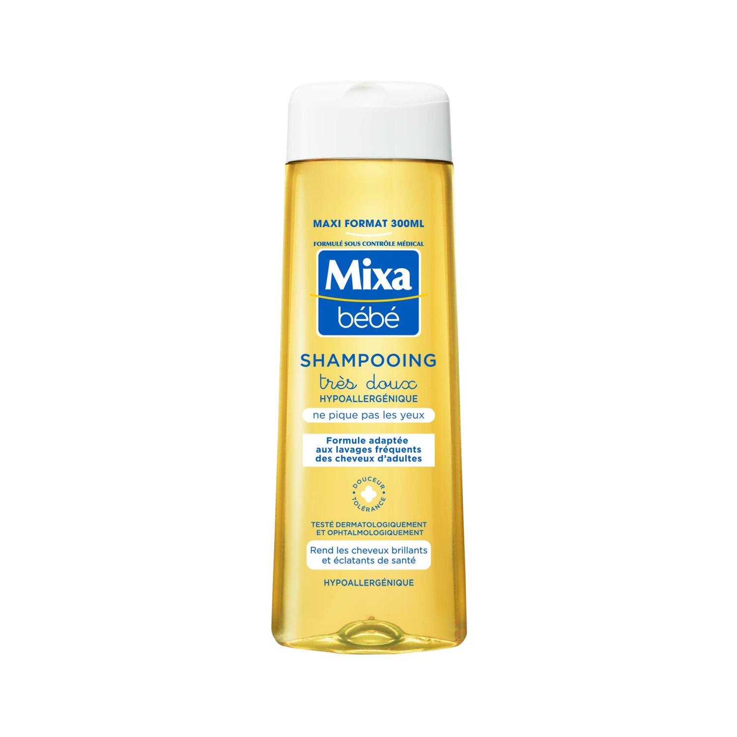 Mixa Baby Shampoo 300 ml - Hypoallergenic Formula for Sensitive Skin ...