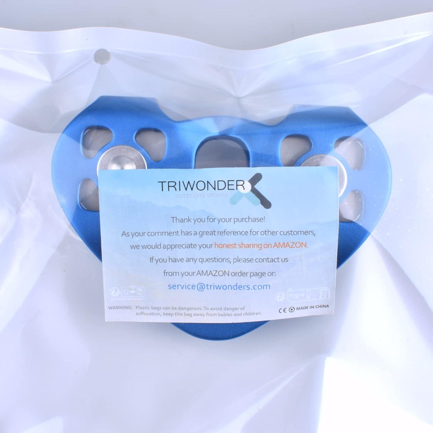 Buy TRIWONDER 30kN Double Rope Pulley - EN12278 Certified for Steel ...