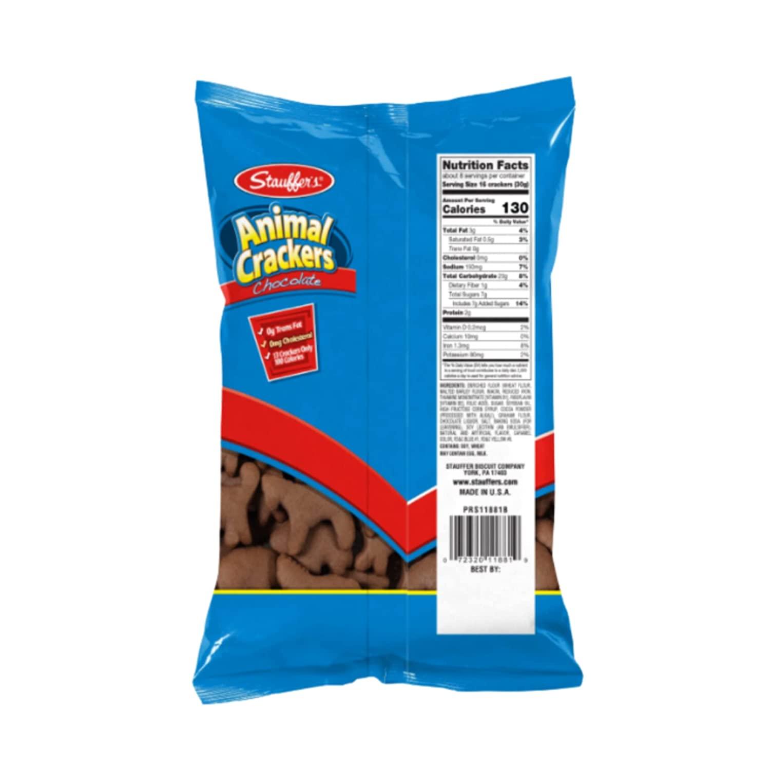 Ja'Cor Chocolate Animal Crackers Snack Packs - Assorted Animal Shapes ...
