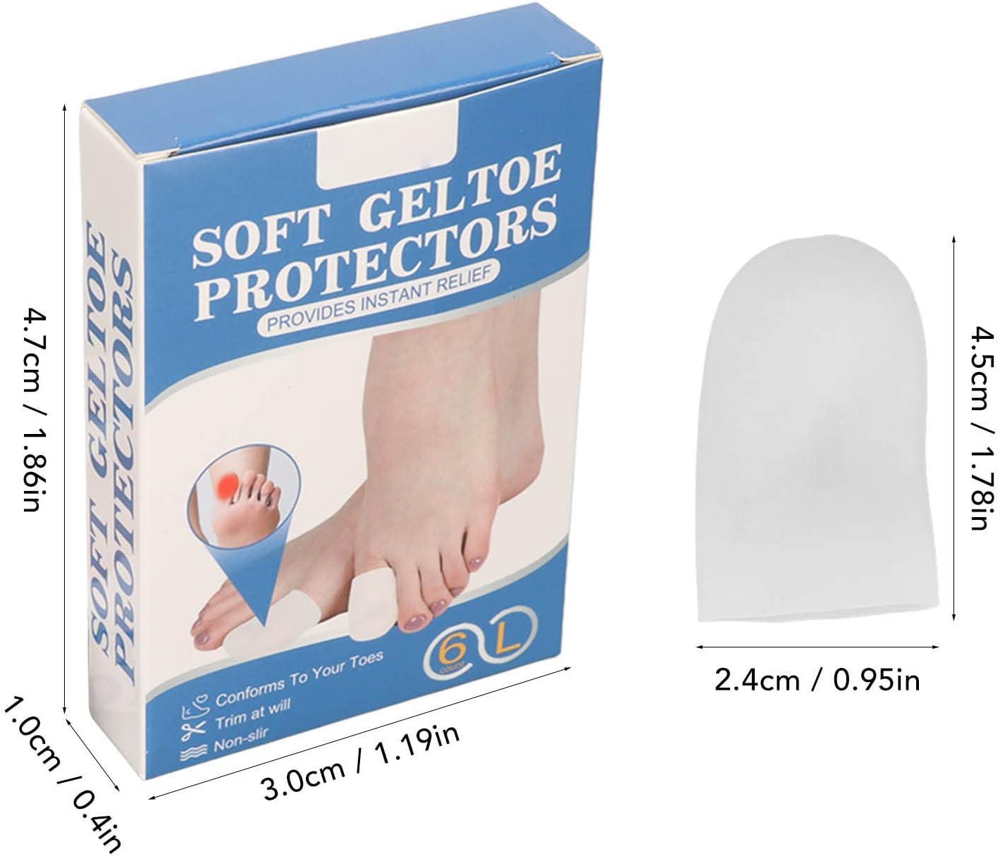 Soft Gel Toe Protectors - 12pc Silicone Toe Guards for Foot Pain Relief ...