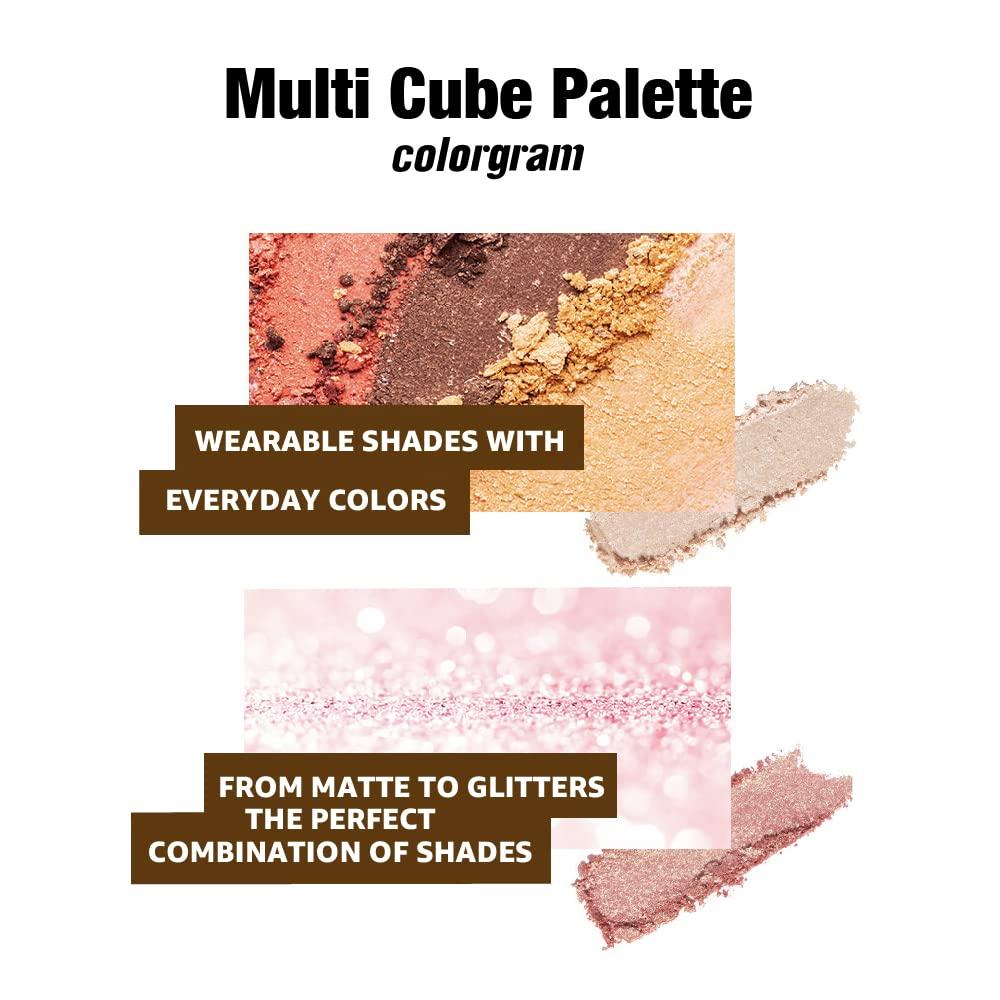 COLORGRAM Multi Cube Palette 5 Colors - 01 Basic Cube | Daily Makeup ...