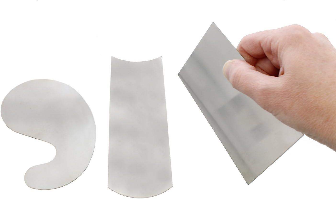 DCT Carbon Steel Scraper 3-Piece Set - Rectangular, Concave, Convex ...