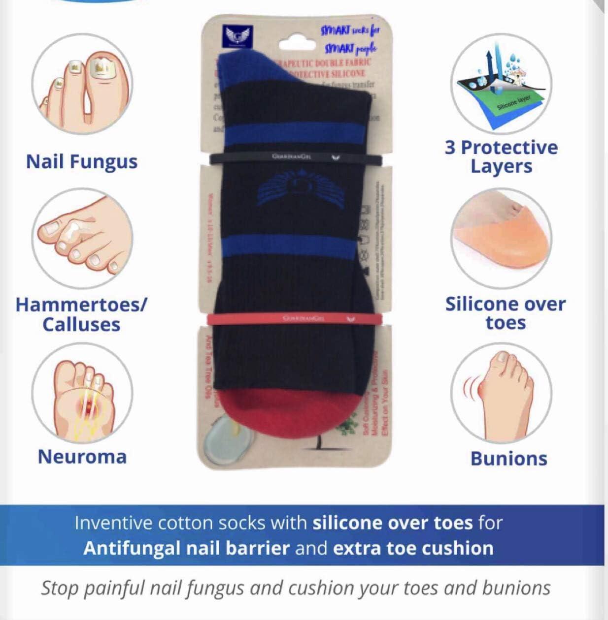 GUARDIANGEL Diabetic Neuropathy Socks Silicone Cushion Over Toes in ...