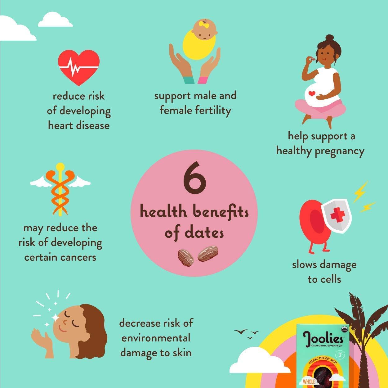 Joolies Organic Pit-Free Medjool Dates - 2 lb Eco-Friendly Bulk Box ...