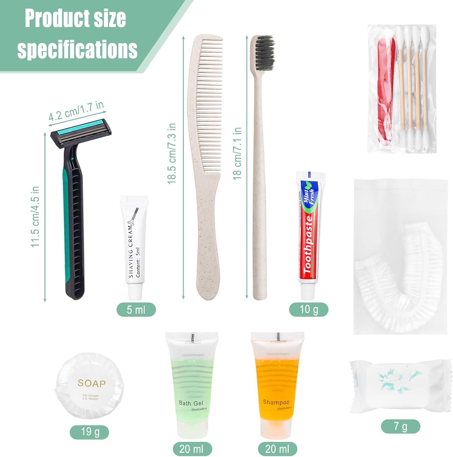 Travel Toothbrush & Toothpaste Set - 12 Individually Packaged Hygiene ...
