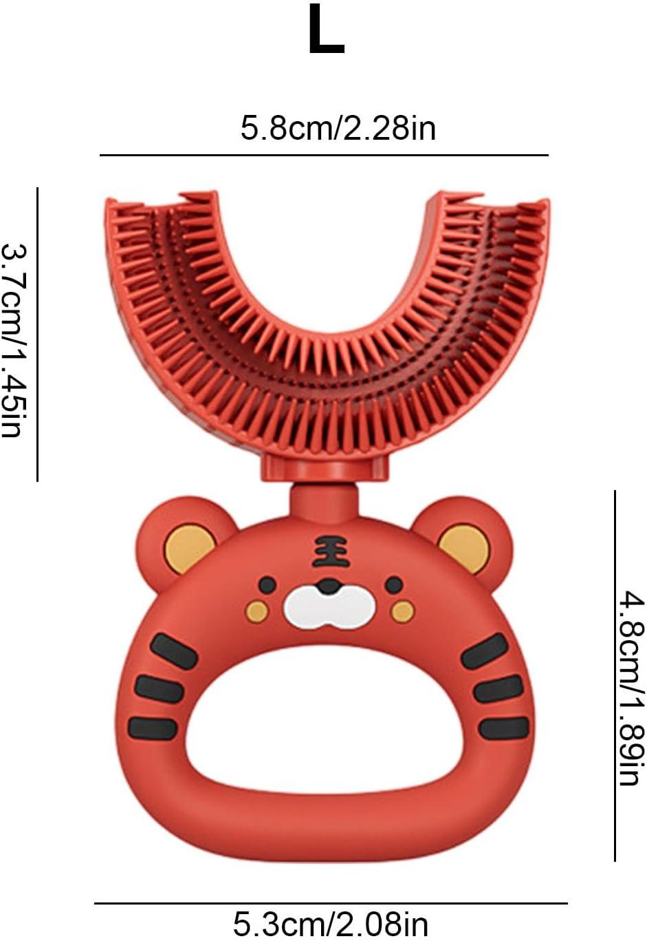 U-Shaped Cartoon Tiger Silicone Toothbrush - Extra Soft 360-Degree ...