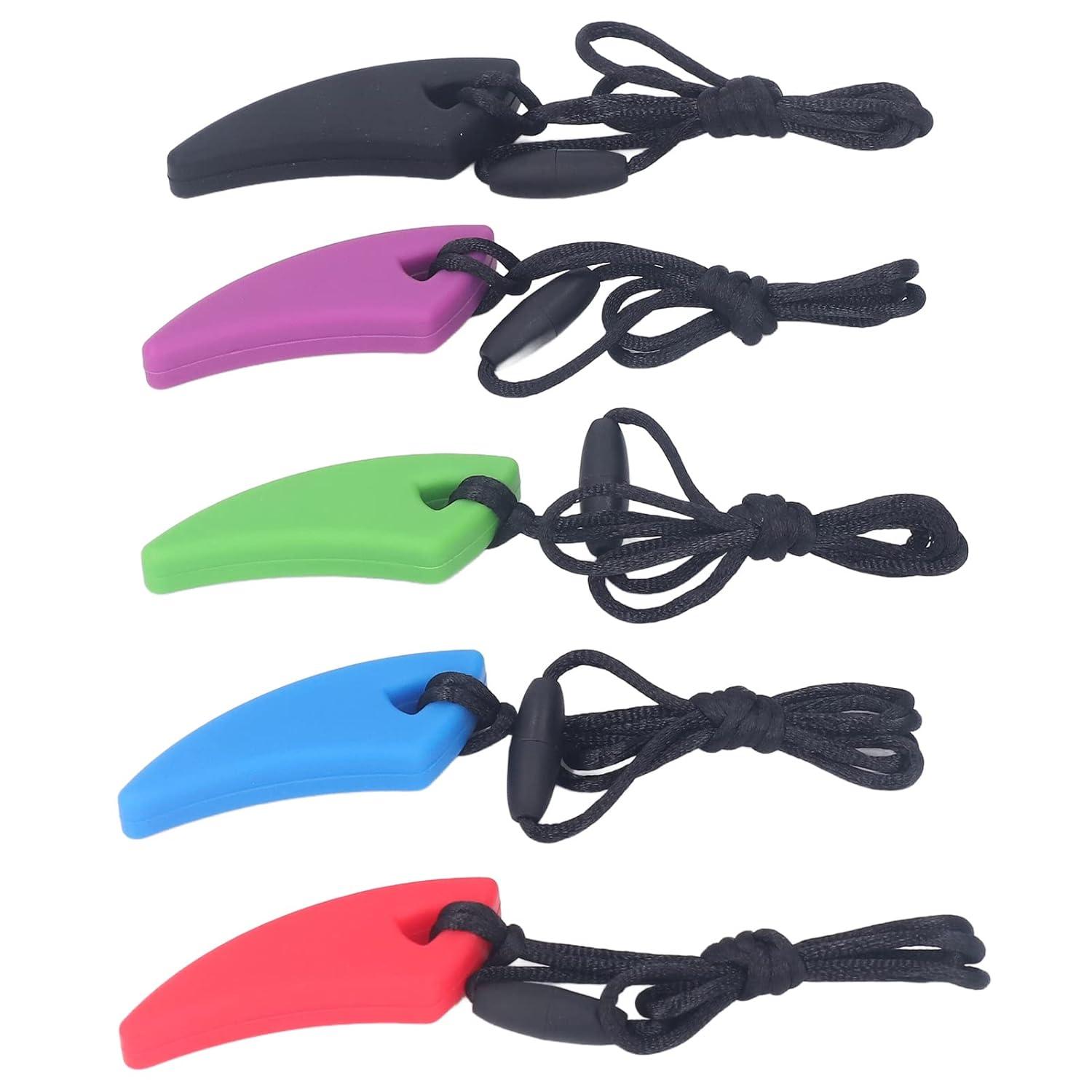 Buy Sensory Chewable Tablets - 5pcs Silicone Teething Chains for Kids ...