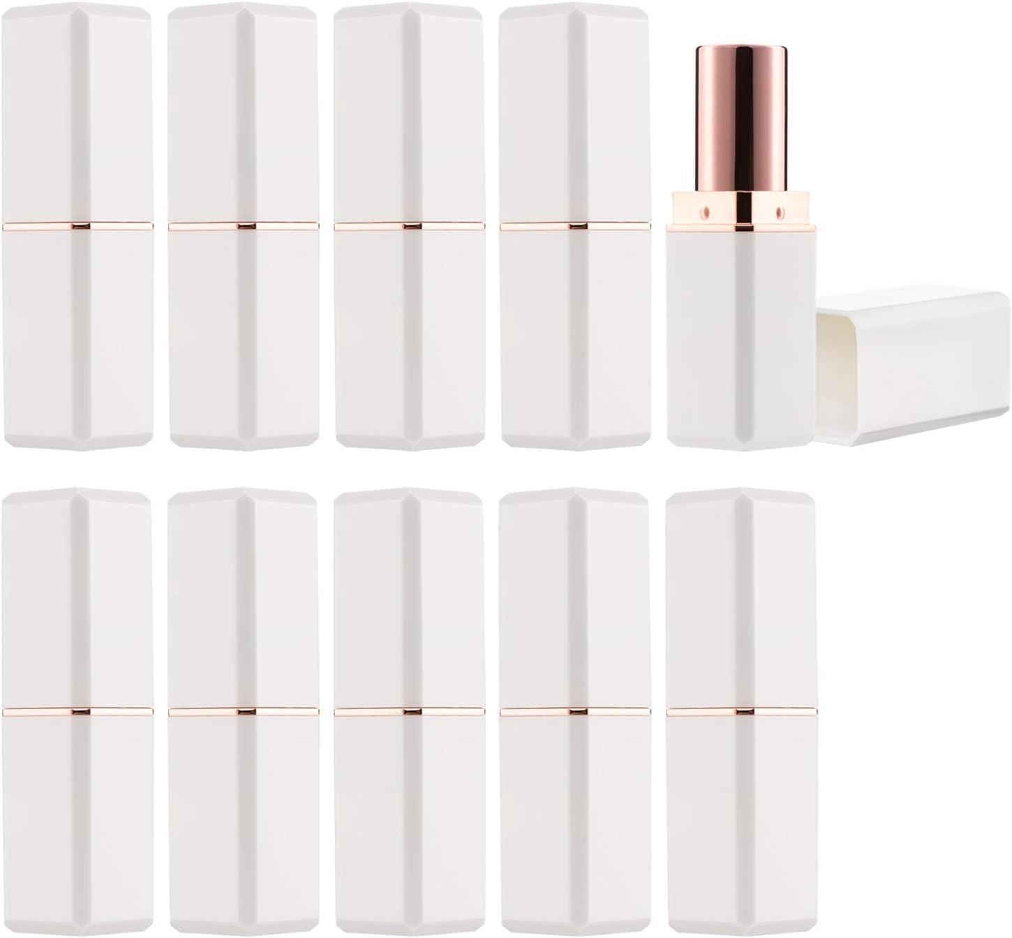 Allwon 10Pcs White Empty Lipstick Tubes - DIY Lip Balm Container ...