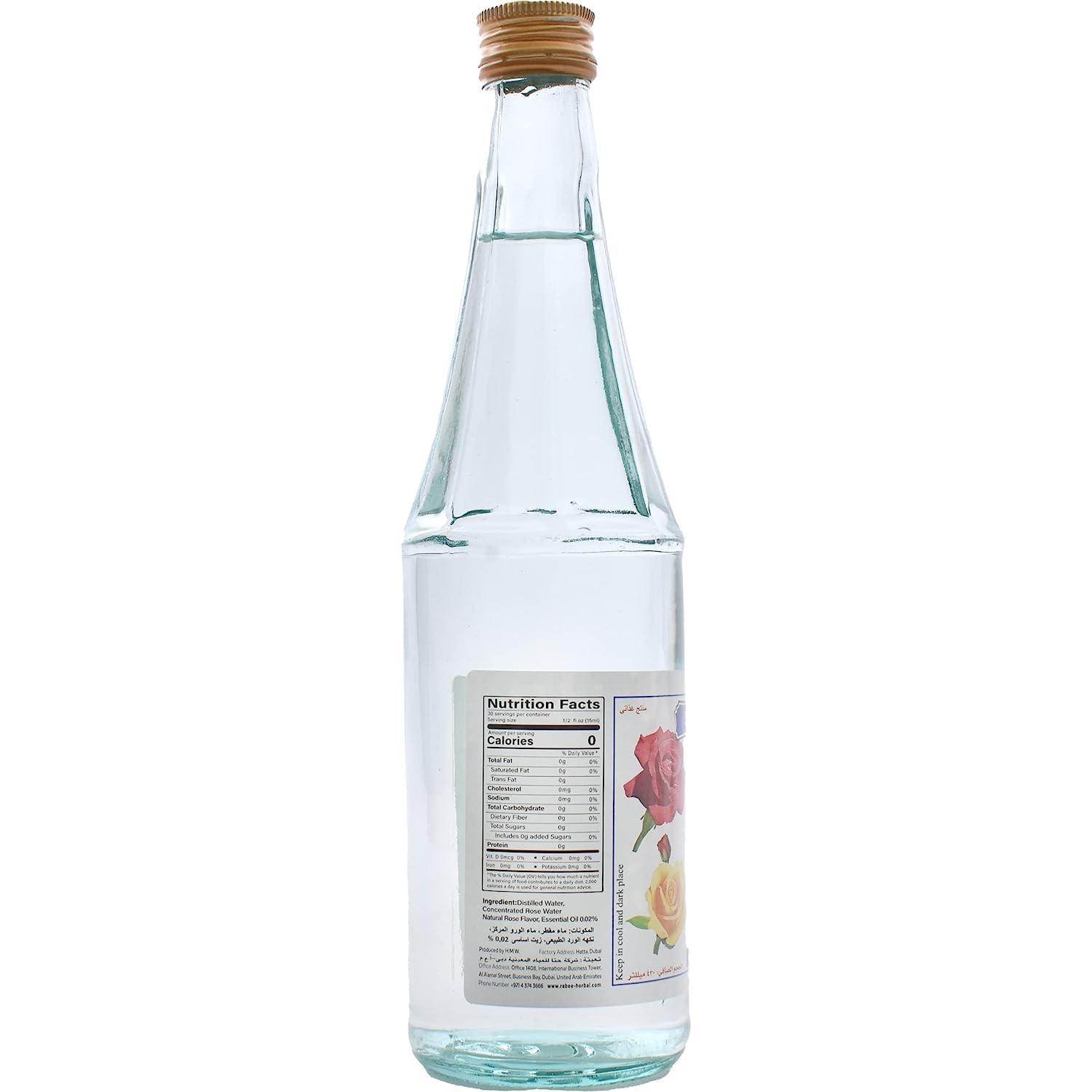 Rabee Rose Water 15 oz. - Food Grade for Baking, Flavoring, or Drinking ...
