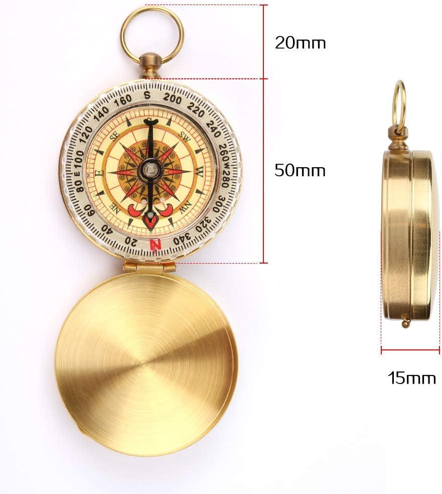 Buy Mitening Portable Brass Compass | Waterproof Classic Pocket Compass ...