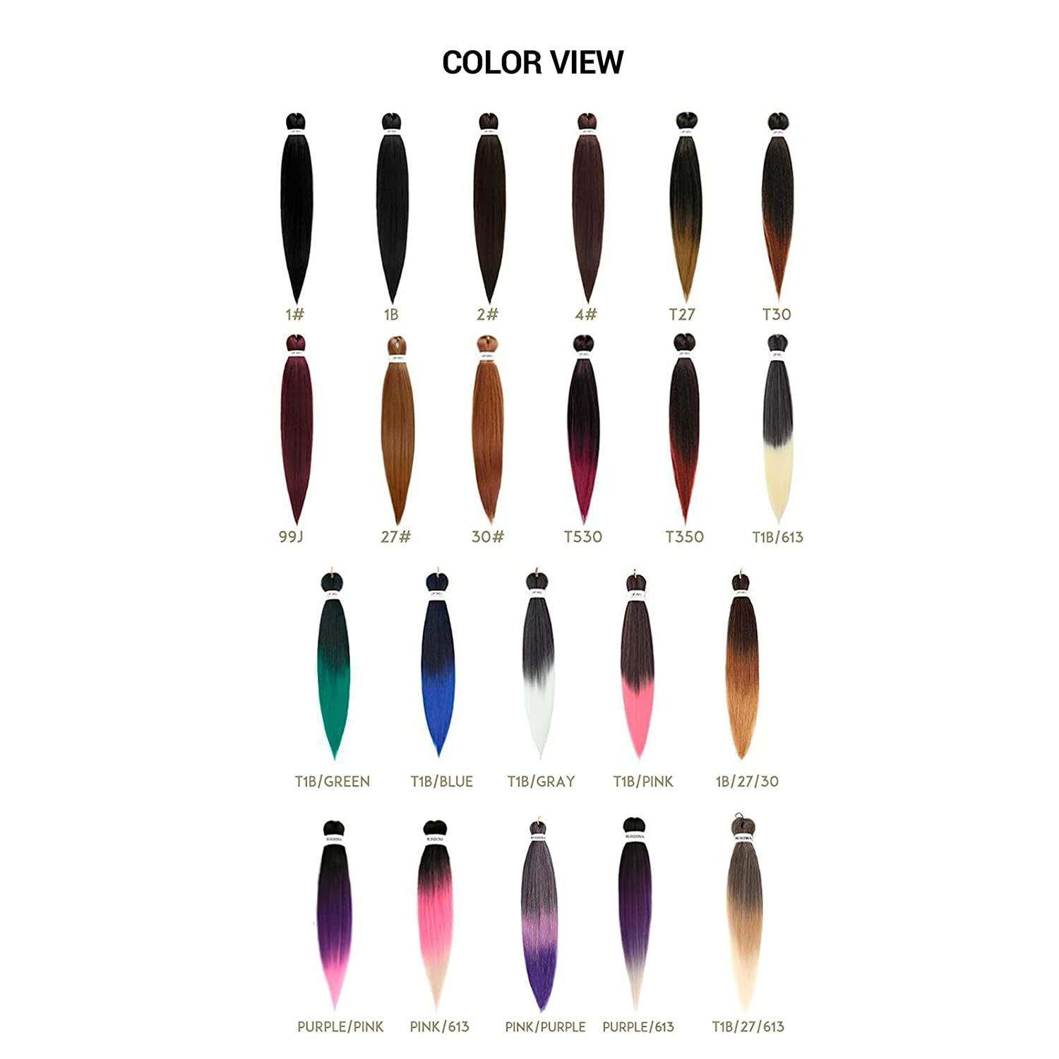 ROSDINA 36-Inch Pre-Stretched Braiding Hair - 8PCS Synthetic Fiber for ...