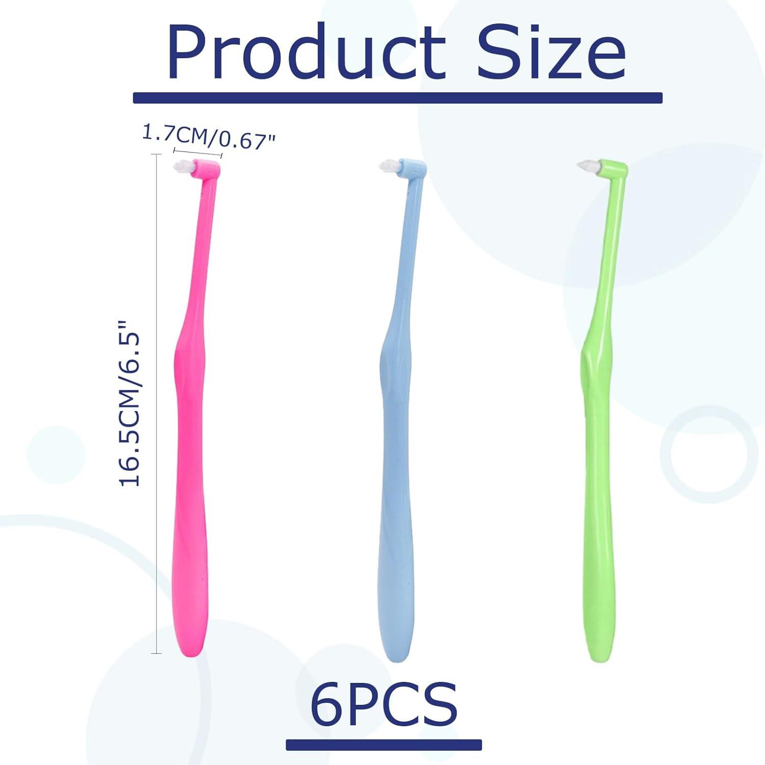 Intubated Raven Brush Set - 6 Mini Toothbrushes for Precise Dental ...