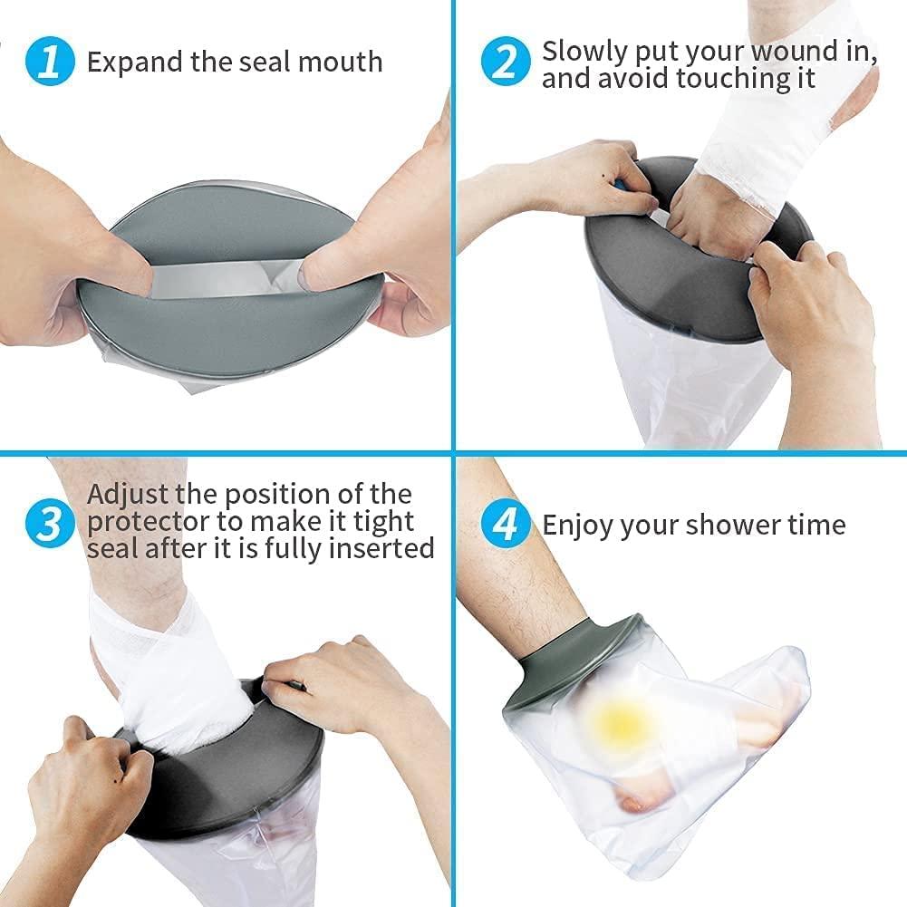 EVERCRYO Waterproof Adult Foot Cast Cover - Reusable Protector for ...